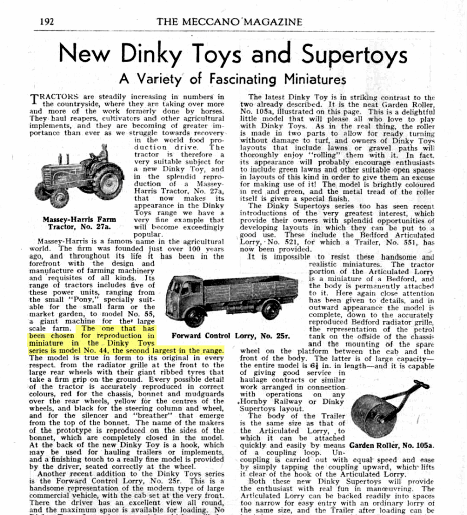 Farm World in Dinky Toys Series 27 1948-1973 - Dinky Fans